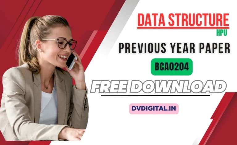 HPU BCA Previous Year Paper - Free Download