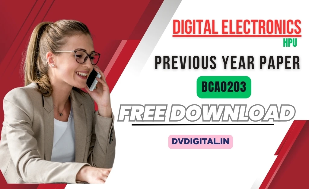 HPU BCA Digital Electronics Previous Year Papers | Free Download